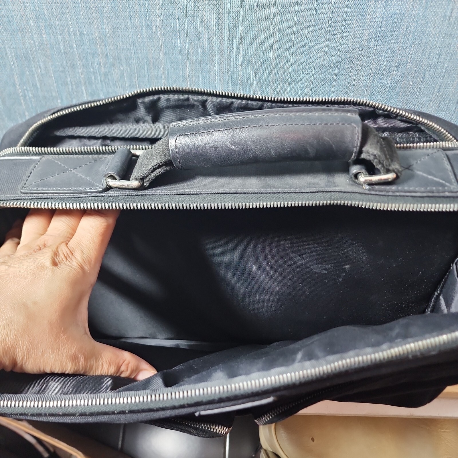 Vintag Coach Black Canvas Transatlantic Laptop Messenger Organizer Bag ...