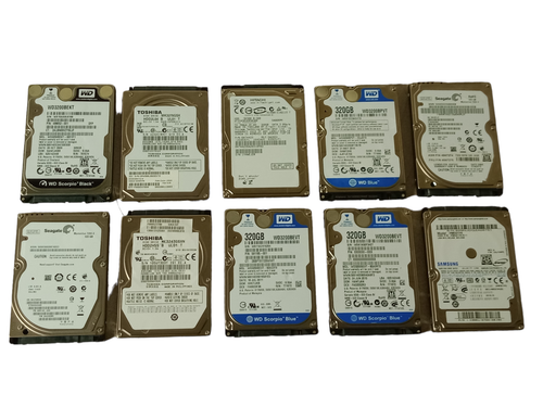 Lot x10 WD/Toshiba/Seagate/etc. 320GB 2.5in Internal Slim SATA Hard ...