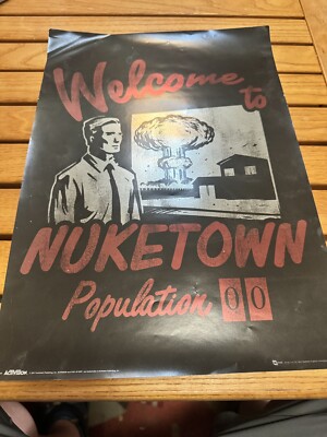 Call Of Duty Zombies COD Nuketown Population Count Poster | eBay