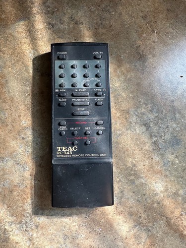 Teac RC-343 tv Vcr Wireless Remote Control Unit - Used | eBay