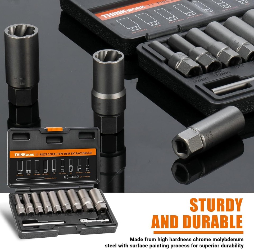 Bolt Extractor Set Deep Well Bolt Deep Impact Lug Nut Nut Remover ...