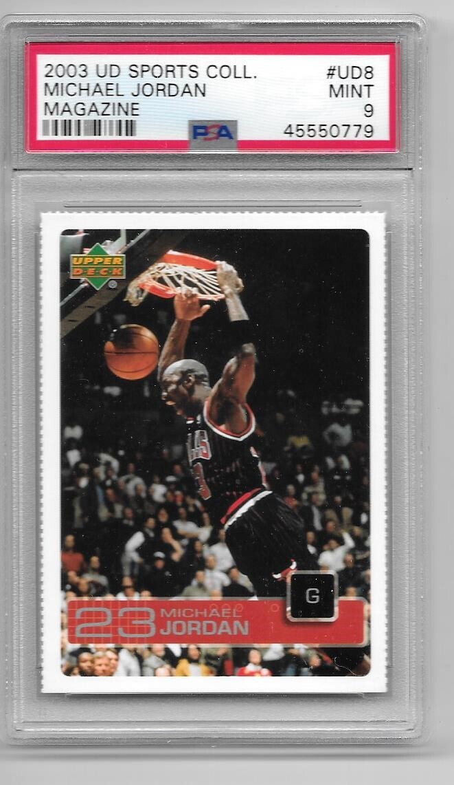 Michael Jordan 2003 Upper Deck S.C. Magazine Card #UD8 Graded Mint PSA ...
