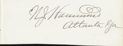 NATHANIEL JOB HAMMOND - SIGNATURE(S) | eBay