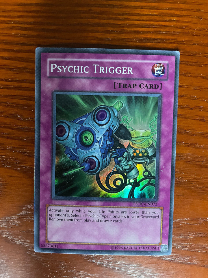 YuGiOh Psychic Trigger CSOC-EN073 SINGLE USED EXC CONDITION SEE PHOTOS ...