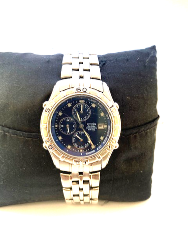 Citizen Mens Eco Drive Chrono Alarm Date 100 MT WR Bracelet Watch 0870 ...