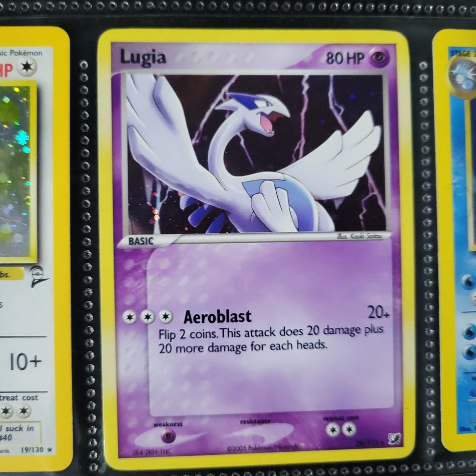 Pokemon Lot Binder Pages Lugia Kingdra Wotc & More Mixed Card ...