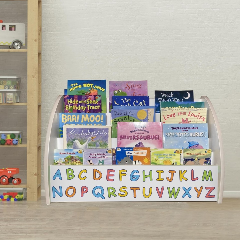 Personalised Kids Bookcase Numbers & Letters – Wide Shelf, No Assembly ...