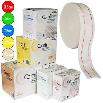 Comfifast Tubular Elasticated Viscose Bandage, All Colour Sizes, 10m ...