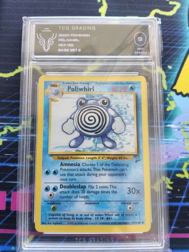 Pokémon TCG Poliwhirl Base Set 2 57/130 Regular Unlimited Uncommon for ...