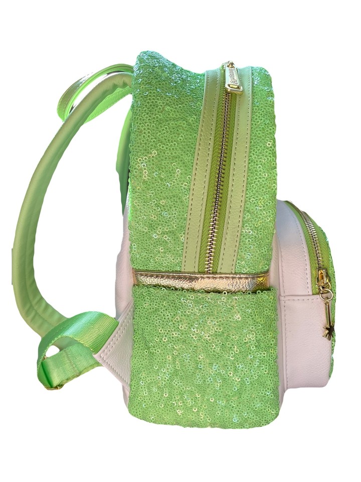 Loungefly Disney Tinkerbell Green Sequin Mini Backpack NWT Pixie Dust Fairy | eBay