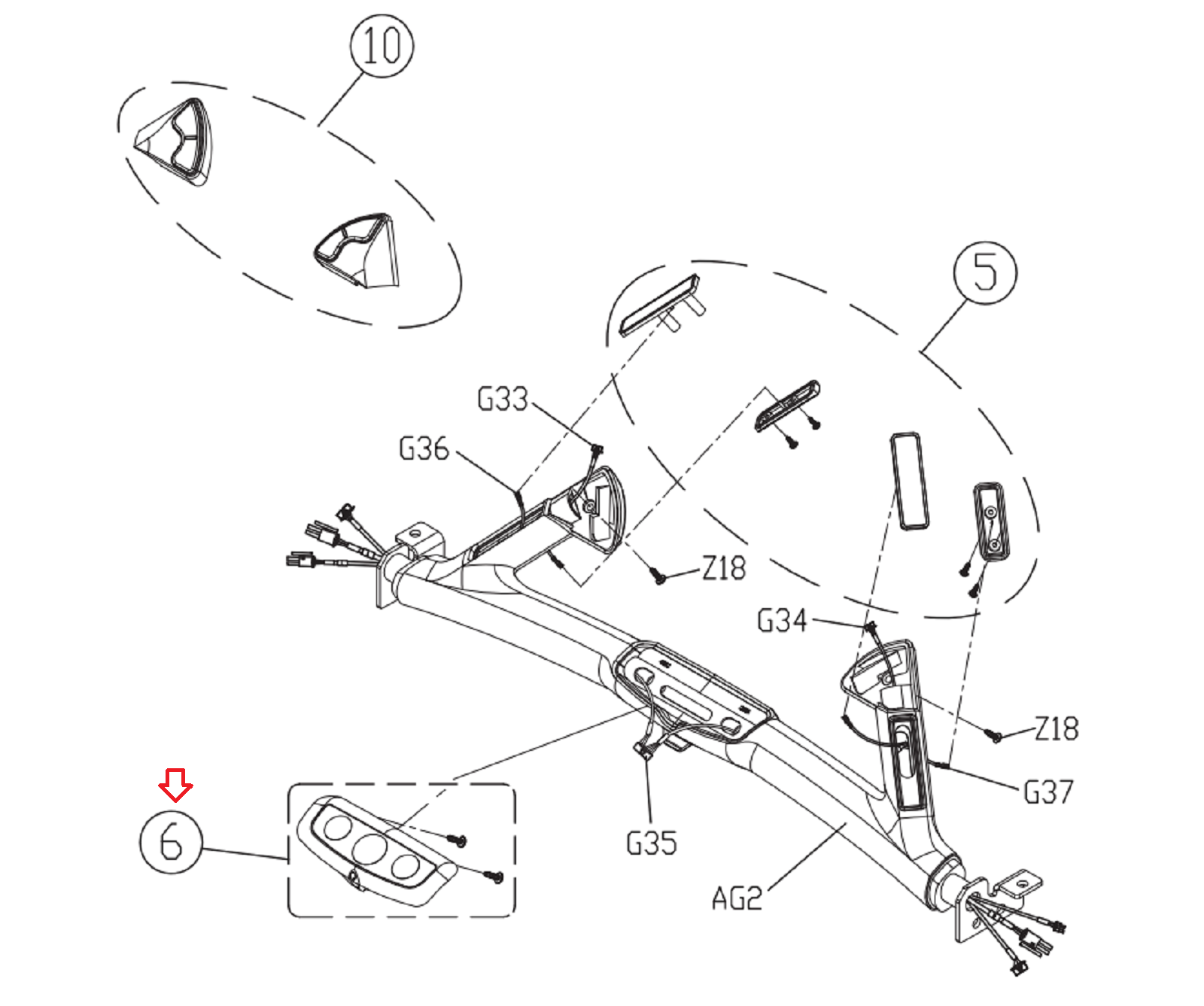 Matrix T5x Treadmill Complete Lower Control Module Keypad for sale ...