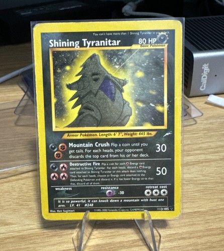 Pokémon TCG Shining Tyranitar Neo Destiny 113/105 Holo Ungraded | eBay