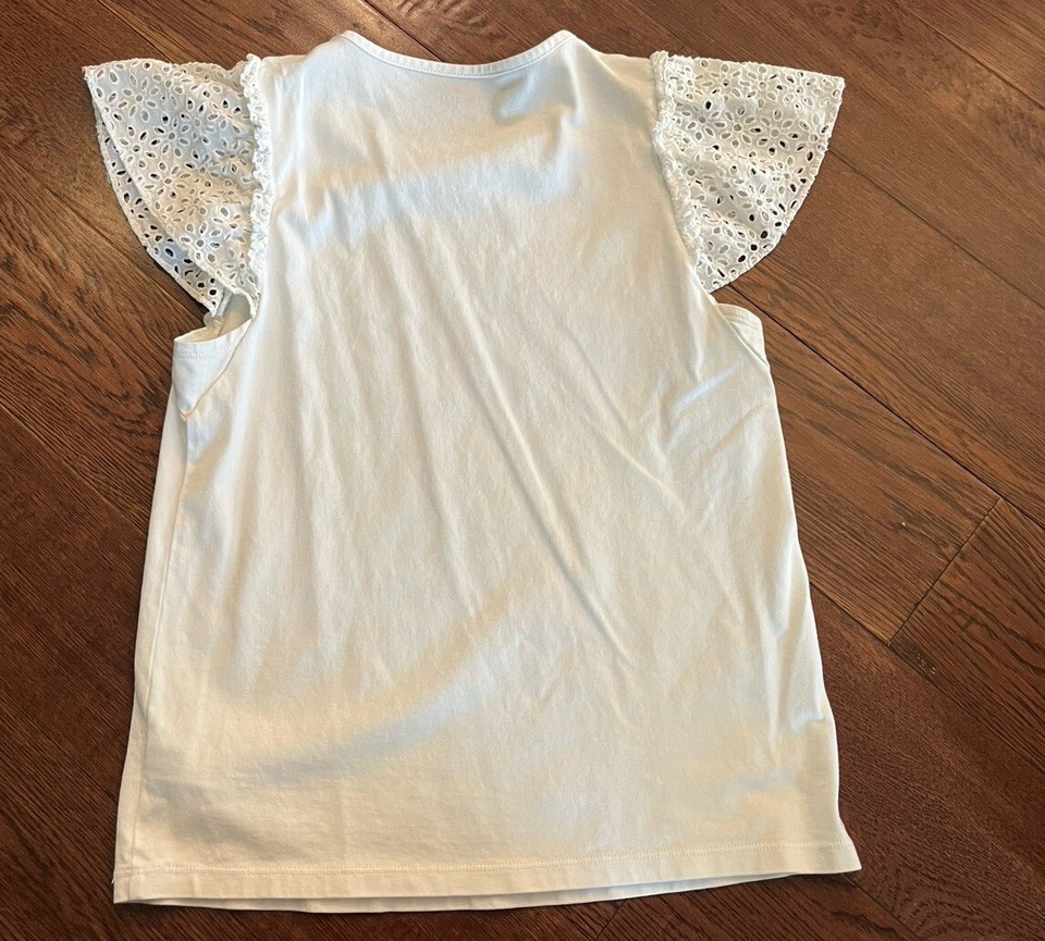 White Kate Spade Eyelet Sleeve Top XS | eBay