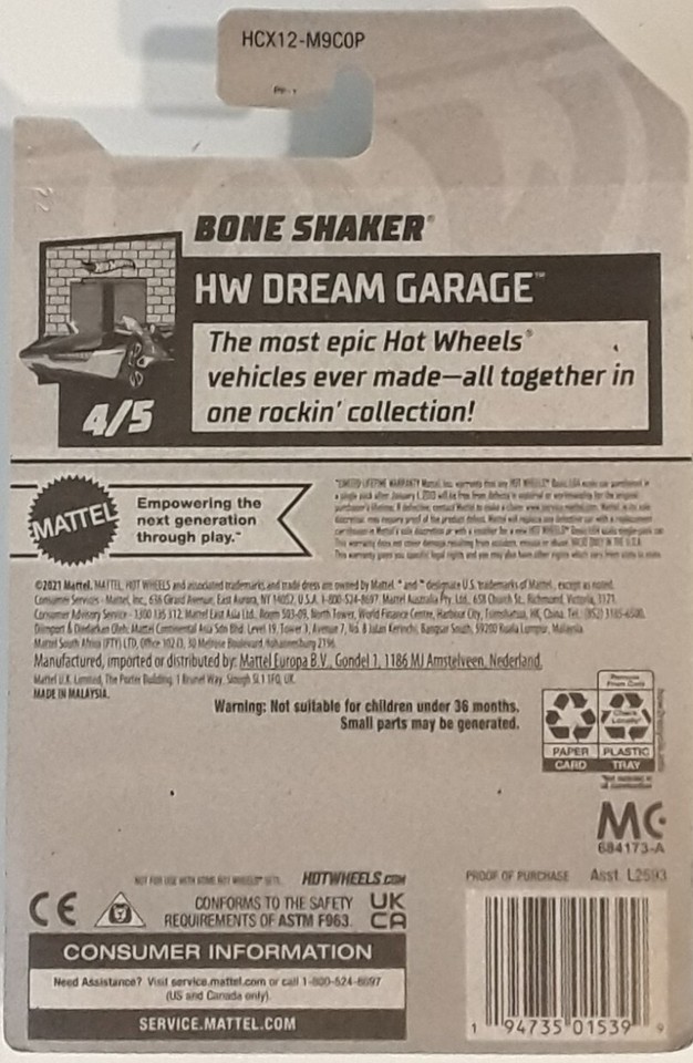 2022 Hotwheels '06 Bone Shaker #105/250 (Matte Gold) HW Dream Garage 4/5 | eBay