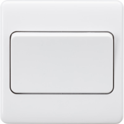 10AX Single 1 Gang 2 Way Wide Rocker Light Switch White Curved Edge ...