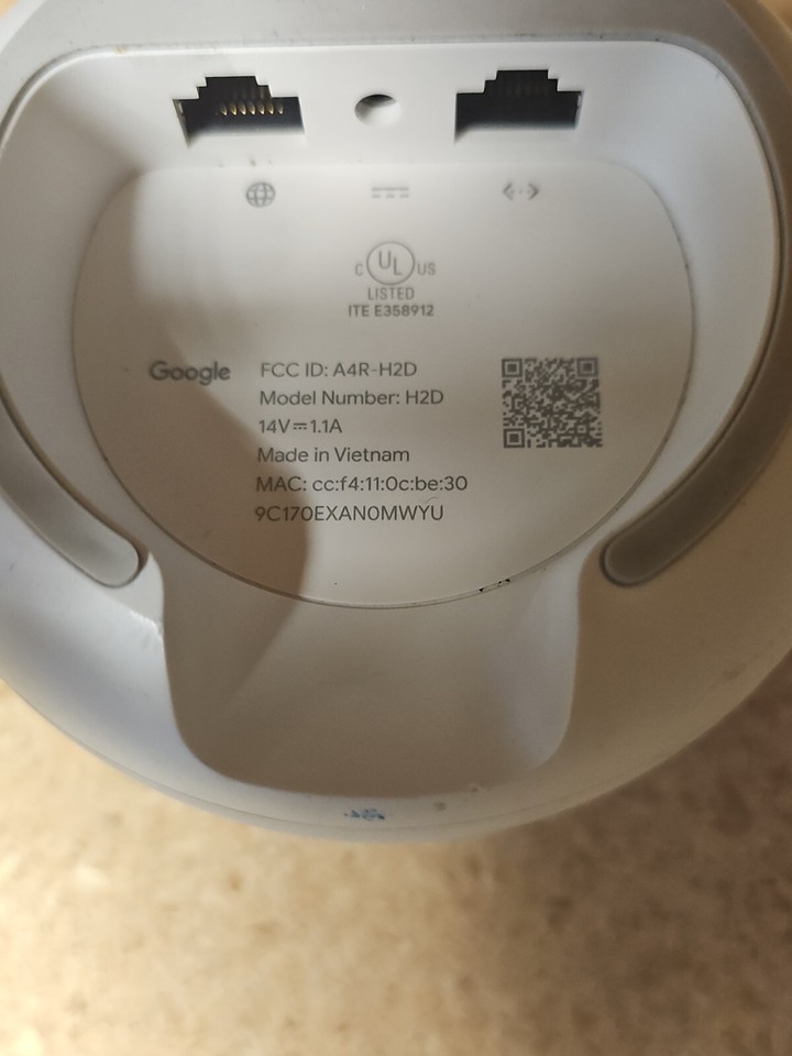 Google Nest WiFi Router Model H2D – AC2200 - White | eBay