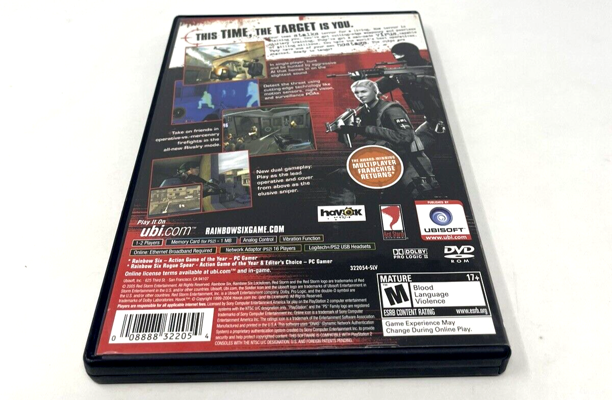 Tom Clancy's Rainbow Six: Lockdown PS2 Game and Case FREE Shipping | eBay