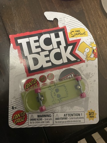 THE SIMPSONS Santa Cruz 2025 TECH DECK 96mm Fingerboard 3/7 Bart | eBay