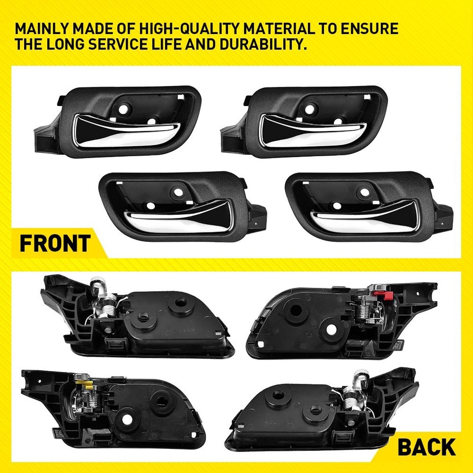 4X Interior Door Handle Front+Rear Left Right For 2003-06 2007 Honda ...
