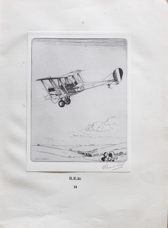 1934 Stampa B. E.2c WW1 Eccezionale Guerra Aereo 1914-18 Howard Leigh ...