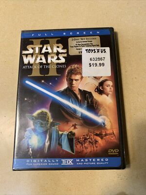 STAR WARS II DVD “ATTACK OF THE CLONES” FULL SCREEN, Digitally Mastered ...