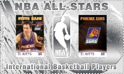 Saint Kitts 2007 - NBA All Stars Steve Nash, Phoenix Suns, Souvenir ...