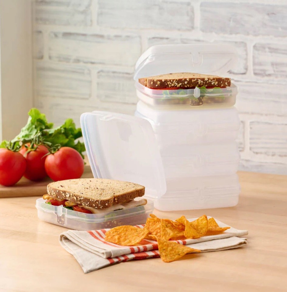 Tupperware Sheer Sandwich Keeper Snap Closure Brand New | eBay
