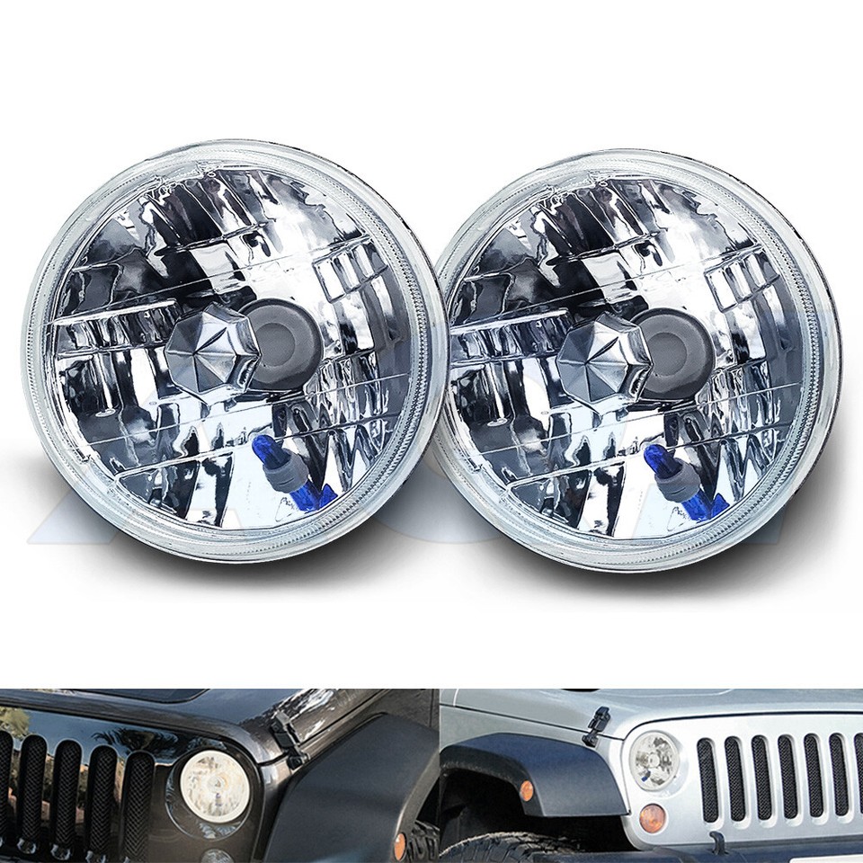 Pair 7 inch Round Led Headlights Lamp Housing for Chevy Bel Air 1955 ...