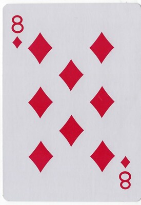 Jumbo Giant Playing Card 8 Eight of Diamonds Junk Smash Journal ...