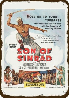 1955 SON OF SINBAD Movie Release Vintage Look DECORATIVE METAL SIGN ...