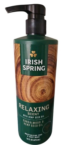 1 Bottle Of Irish Spring Relaxing Scent Sandalwood Hemp Seed Oil Body ...
