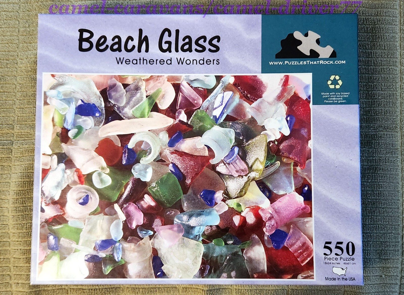 PUZZLES THAT ROCK 550 Piece Jigsaw Puzzle BEACH GLASS Weathered Wonders ...