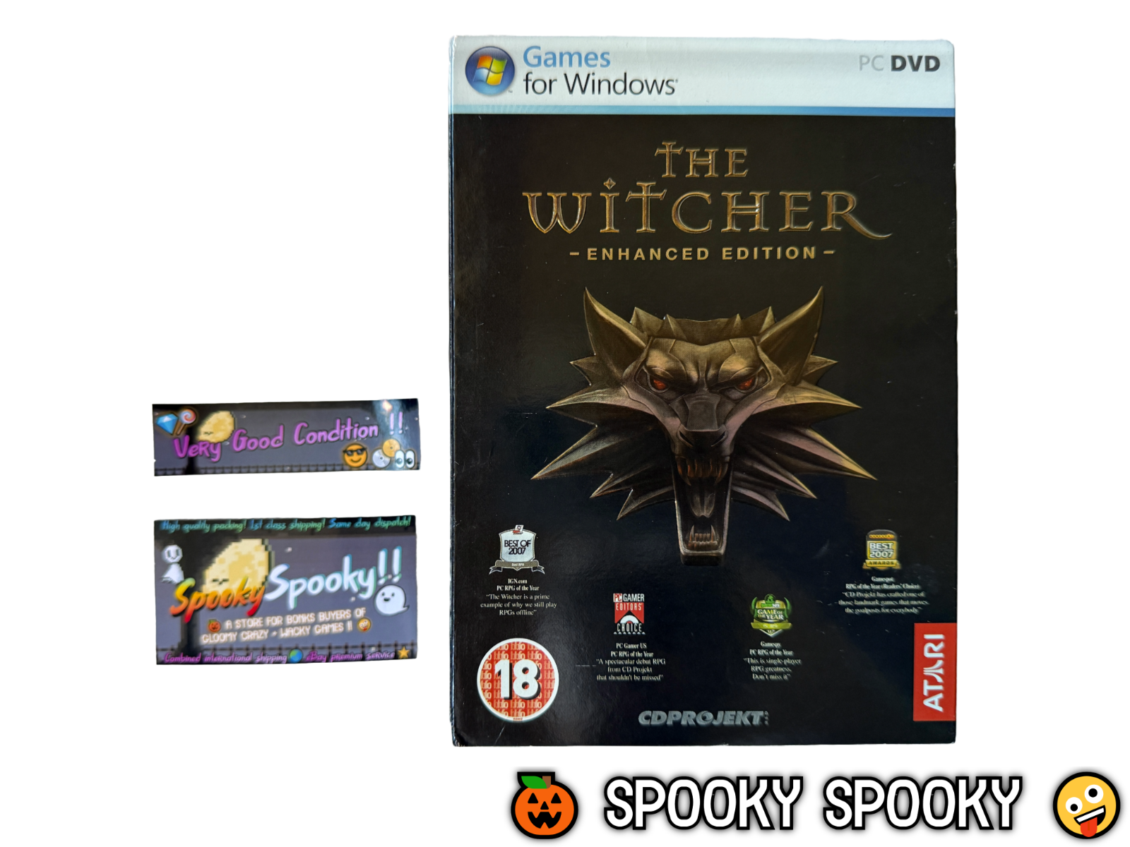 The Witcher Enhanced Edition PC - VGC with 5 Discs Map Guide - Tracked ...