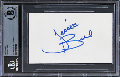Jessica Biel 7th Heaven Authentic Signed 3x5 Index Card Autographed BAS ...