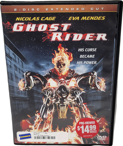Ghost Rider DVD 2007 2-Disc Set Extended Cut Nicolas Cage Eva Mendes ...