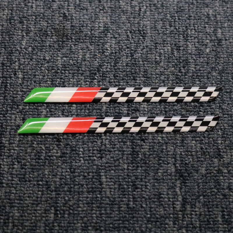 2x ITALY RACING Flag Sticker Emblem Badge Italy for ITALIAN Car Bike ...
