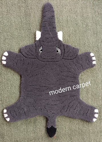 Elephant Rugs 2x3 Feet Handmade 100% Woolen Hand Tufted For Home ...
