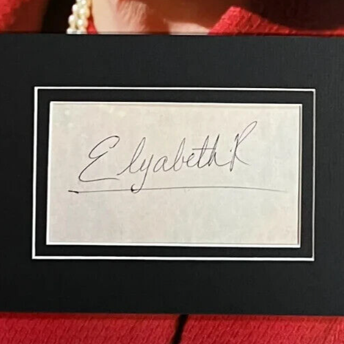 Queen Elizabeth II Signed Display ICZ Autograph COA Elizabeth Alexandra ...