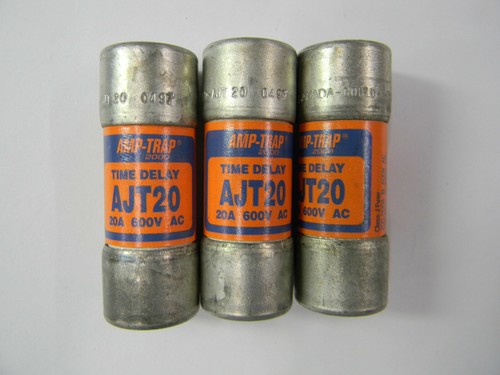 New Lot of 3 Gould Shawmut AJT20 Time Delay 20 amp Fuses C4 | eBay