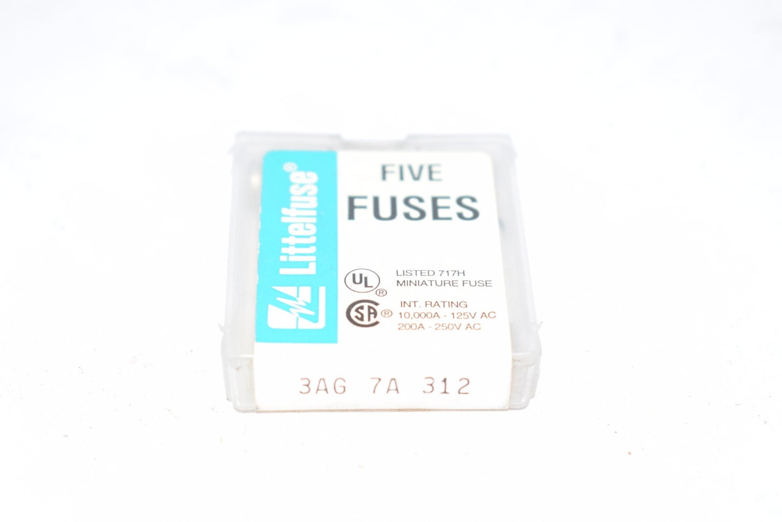 Pack of 5 NEW Littelfuse 3AG 7A 312 Fuses | eBay