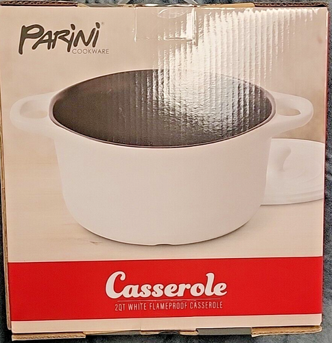 parini cookware 2 Qt casserole flame proof white | eBay