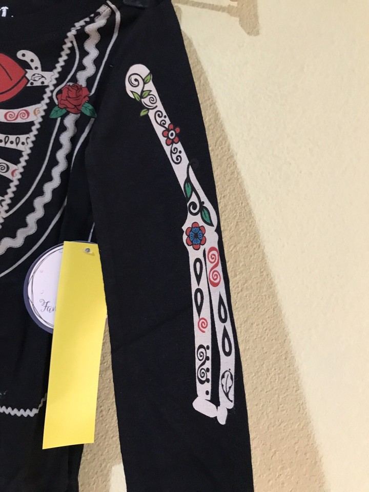 Intimo 2 PC Pajama Set Dia De Los Muertos Halloween Skeleton Charro Sz ...