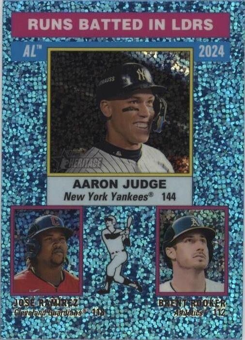 2025 Topps Heritage - League Leaders Aaron Judge, Jose Ramirez, Brent ...