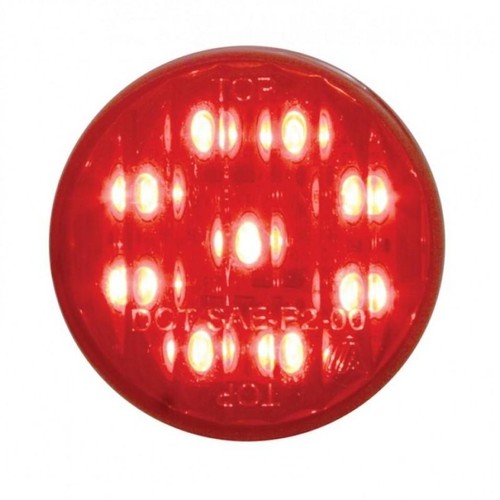 Universal 9 Red LED 2" Flat Clearance/Marker Light - Red Lens | eBay