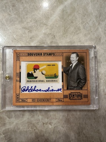 2010 Panini Century Souvenir Stamps HOF Red Schoendienst Auto /50 SP St ...