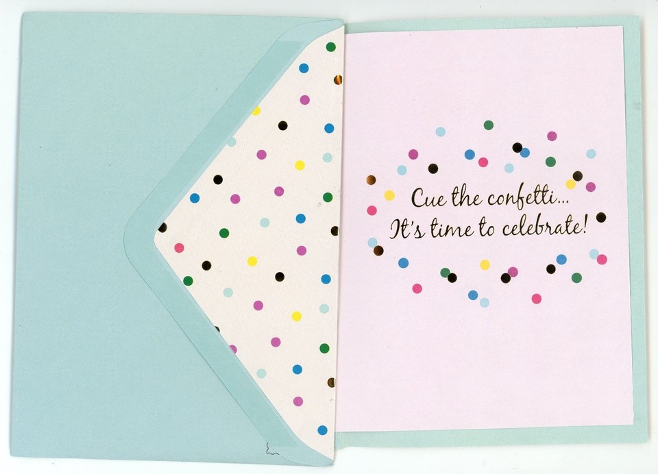 Christian Siriano NY Confetti Cake Happy Birthday Card. | eBay
