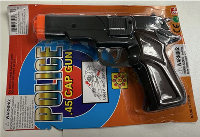 POLICE .45 Black PLASTIC CAP GUN (uses 8 shot disc caps) Toy | eBay