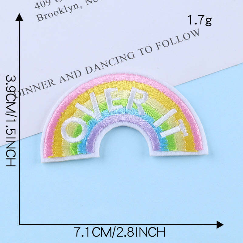 Rainbows Over It - Sew Iron on, Embroidered Original Artwork Patch 2230 ...