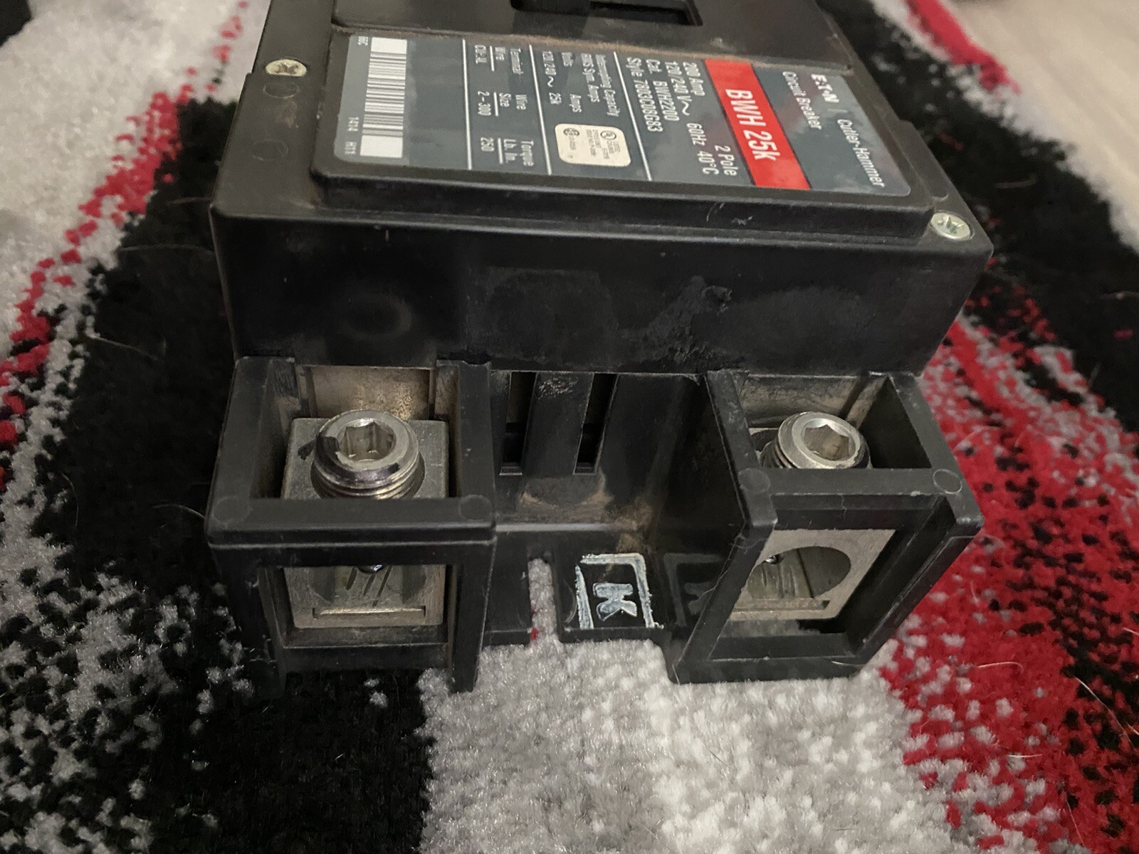 Cutler Hammer BWH BWH2200 25k 2 Pole 200 Amp 120/240v Circuit Breaker ...