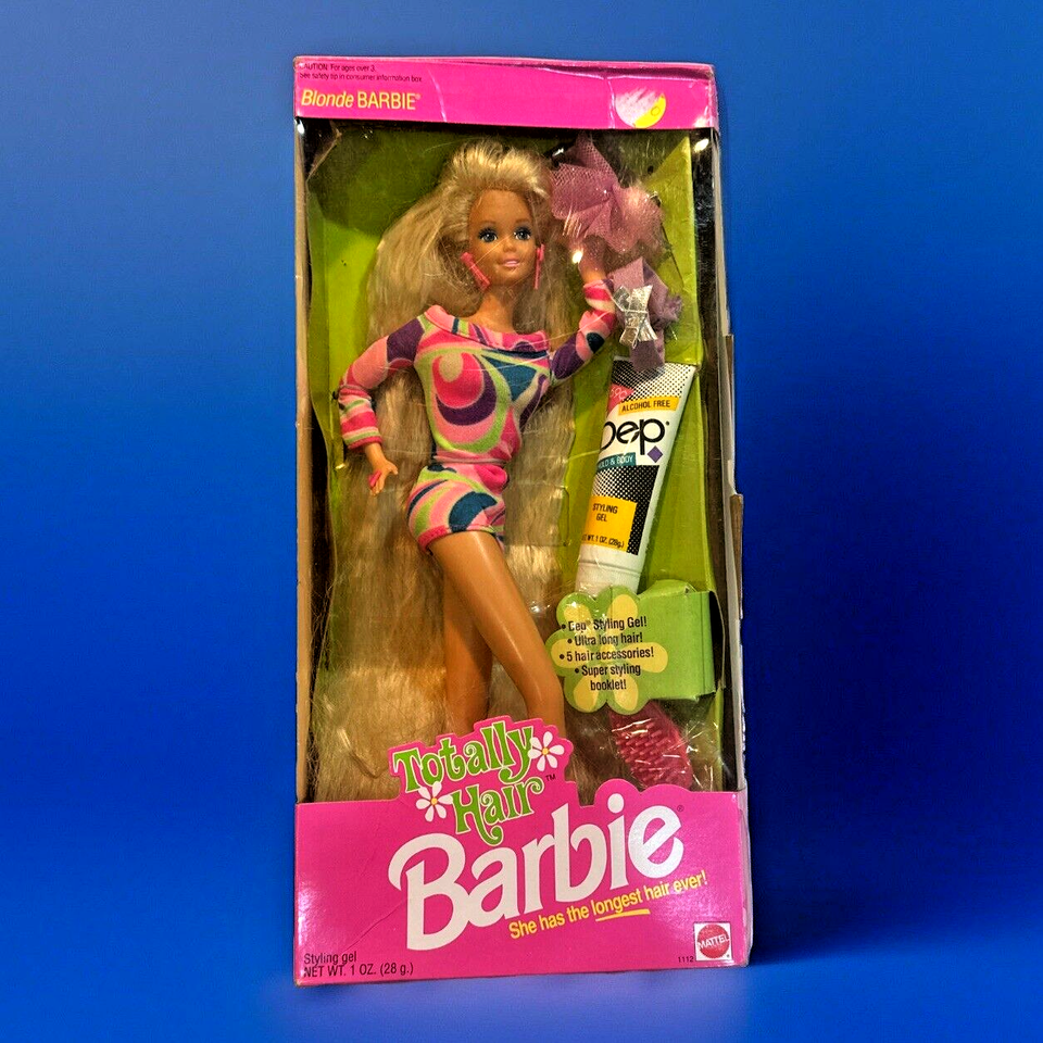 Totally hair Barbie Vintage Doll Mattel 1112 ~ Mint In Box 🟣🟢🔵💖 | eBay